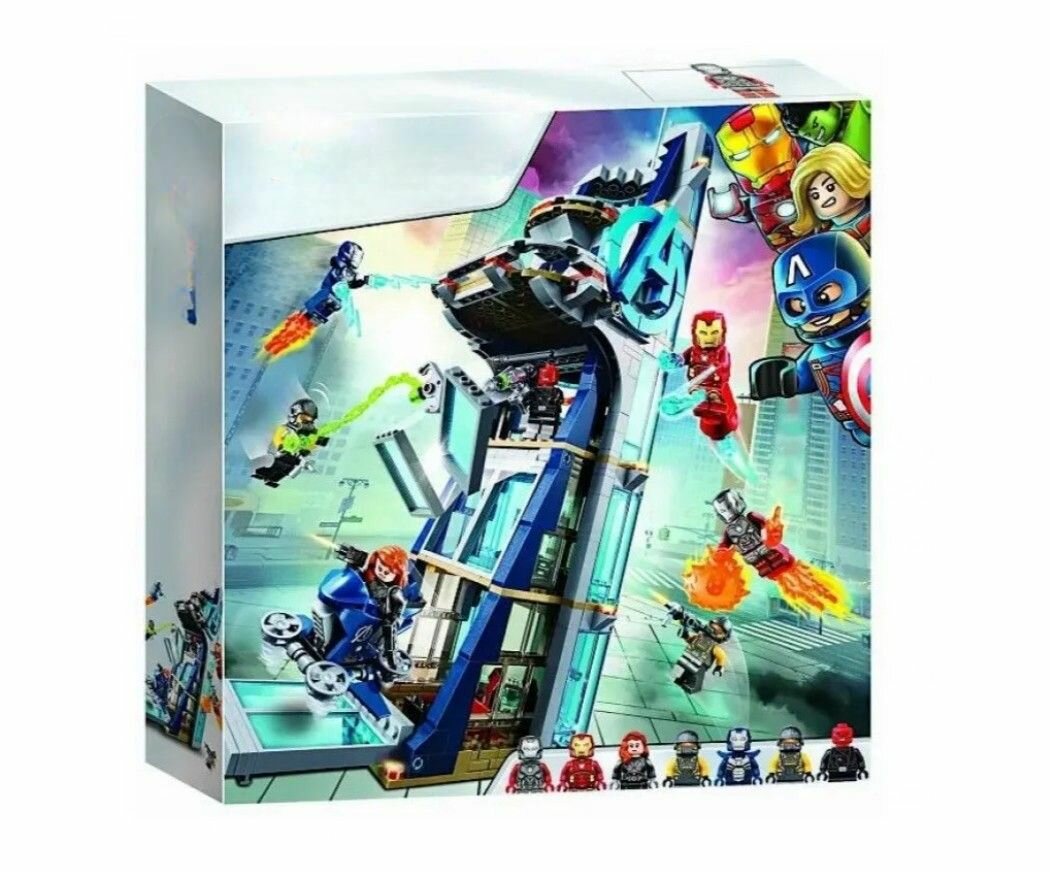 Конструктор "Битва за башню Мстителей", 501-1000 деталей, совместим с LEGO
