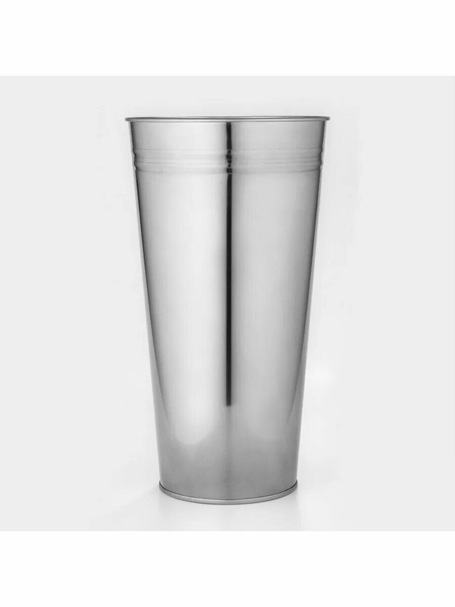 Стильный металлический вазон для цветов 9 л