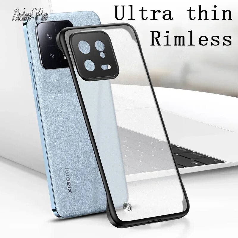 DECLAREYAO Light Slim PC Matte Hard Coque для Xiaomi Mi 13T 11T 12T 10T For Xiaomi 13, Черный, Black
