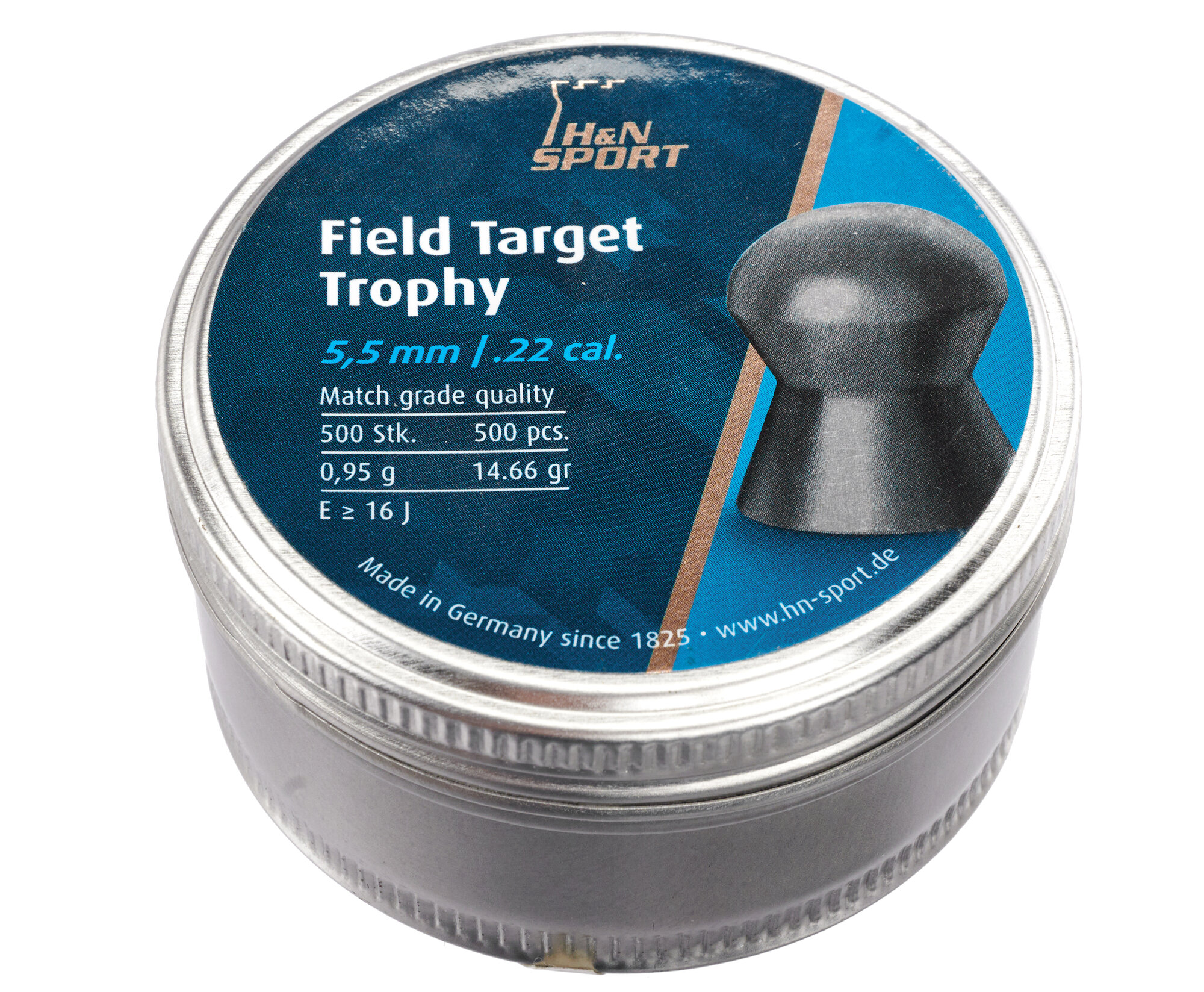 Пули пневматические H&N Field Target Trophy 5.5 мм (500 шт, 0.95 г)