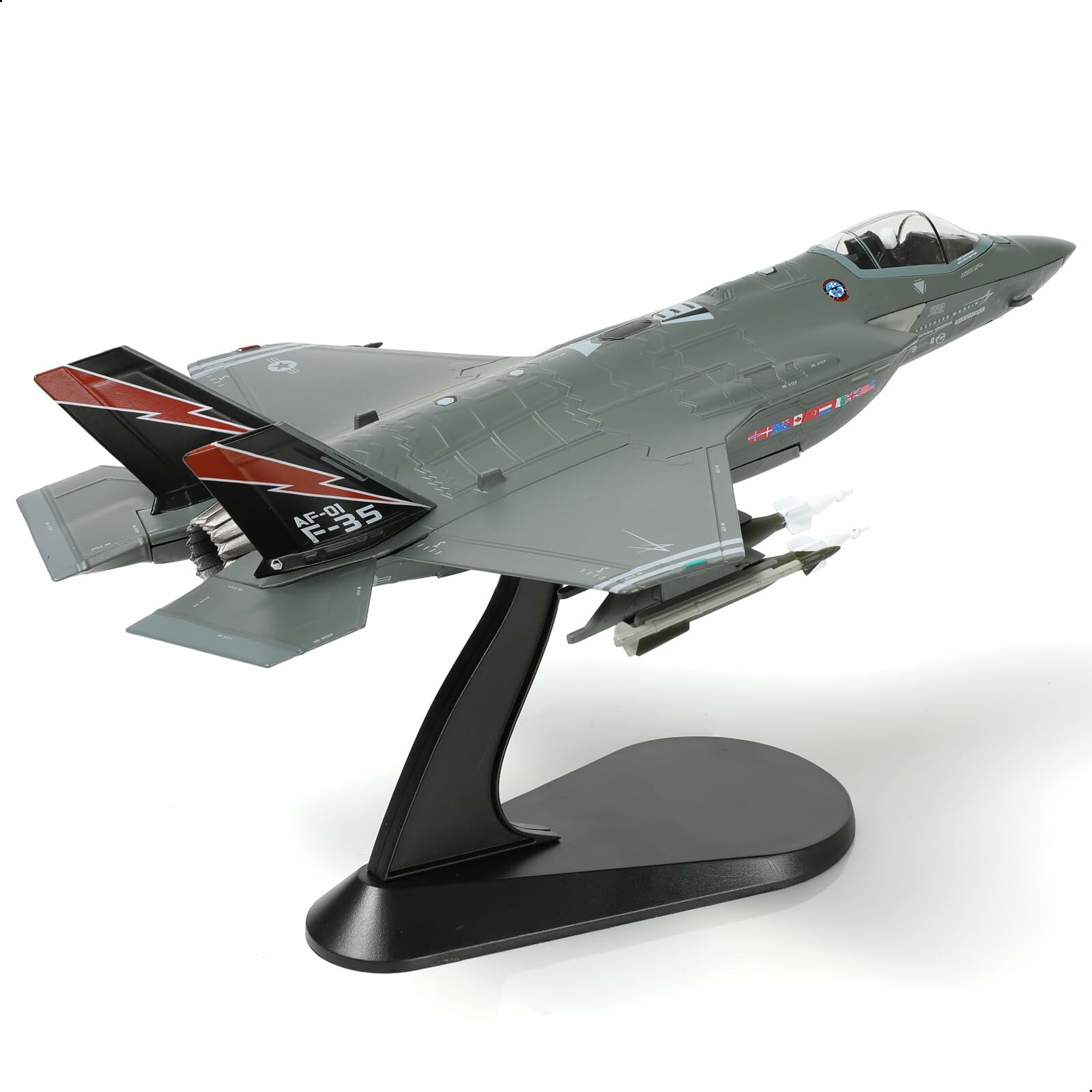 1 / 72 F-35A Lighting II Истребитель Модель Истребителя ВВС США AF-01 Литая модель самолета с дисплеем Эскадрилья