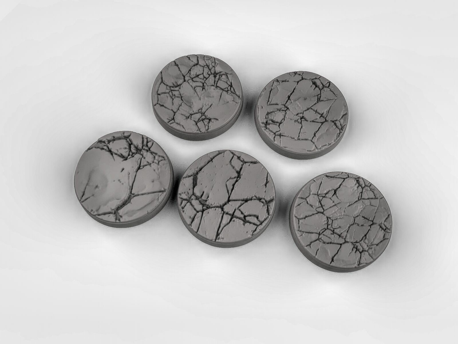 Warhammer 40000 Подставки Bases - Cracked Earth 32x32 (10шт)