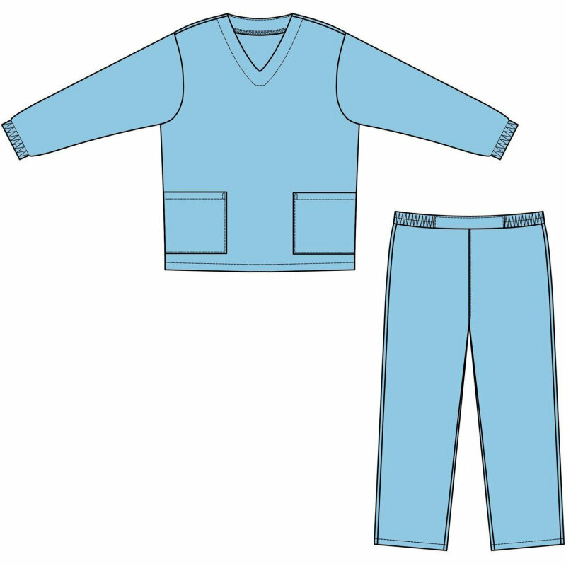 Костюм хирурга универс./м05-КБР дл. рук, цв. глб. (р.52-54) р.182-188, 2212474