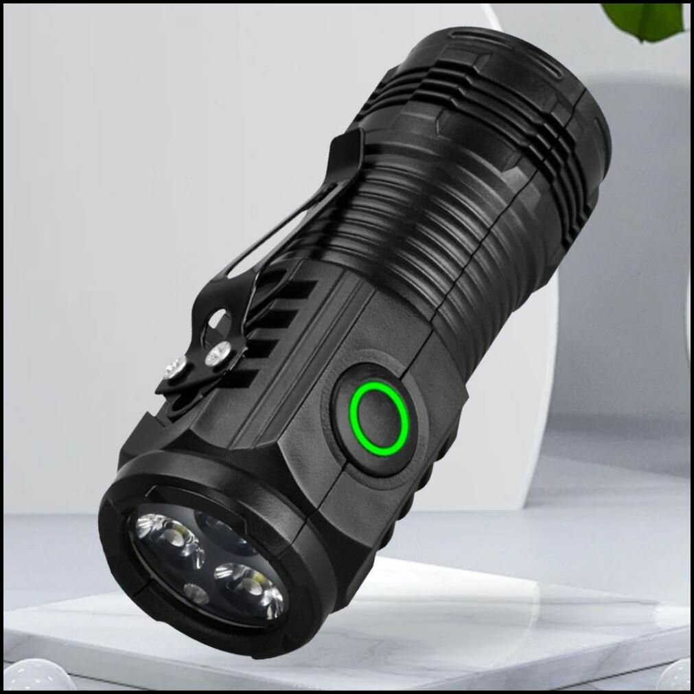 Портативный мини-фонарик, длительное время автономной работы, трехскоростное затемнение, водонепроницаемость IPX4, подходит для нескольких сцен.