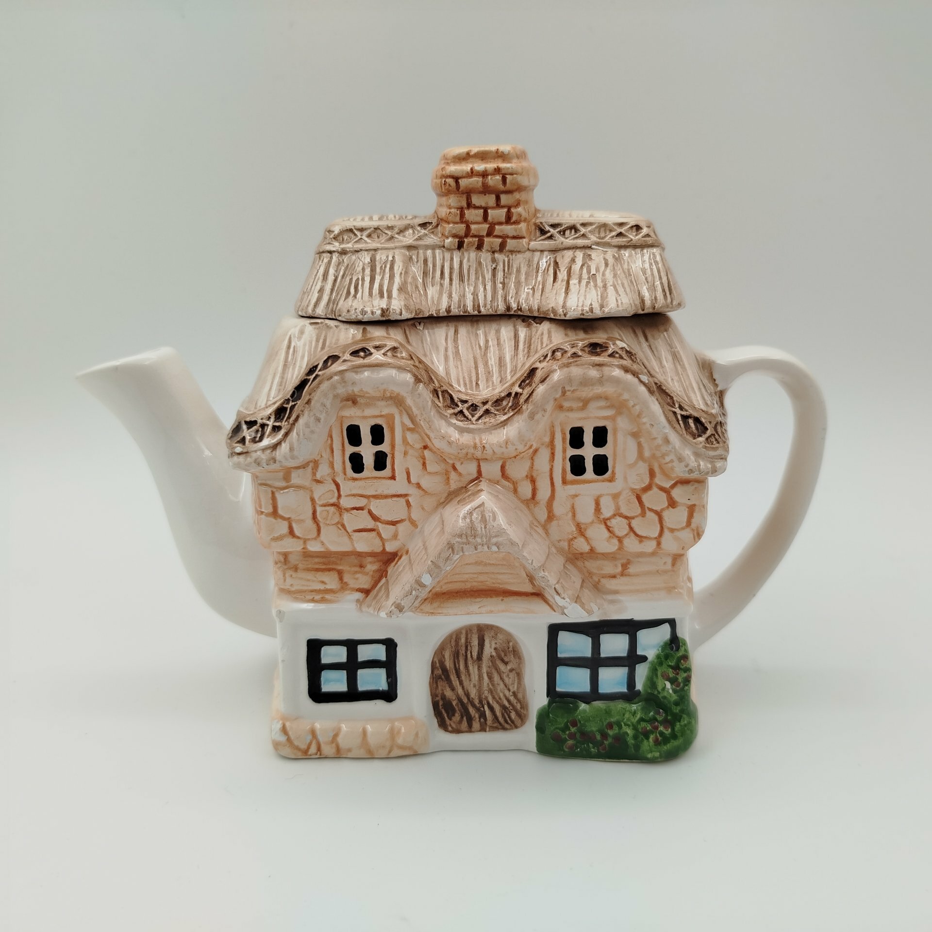 Чайник заварочный "Домик", фаянс, роспись, Европа, 1980-2000 гг.