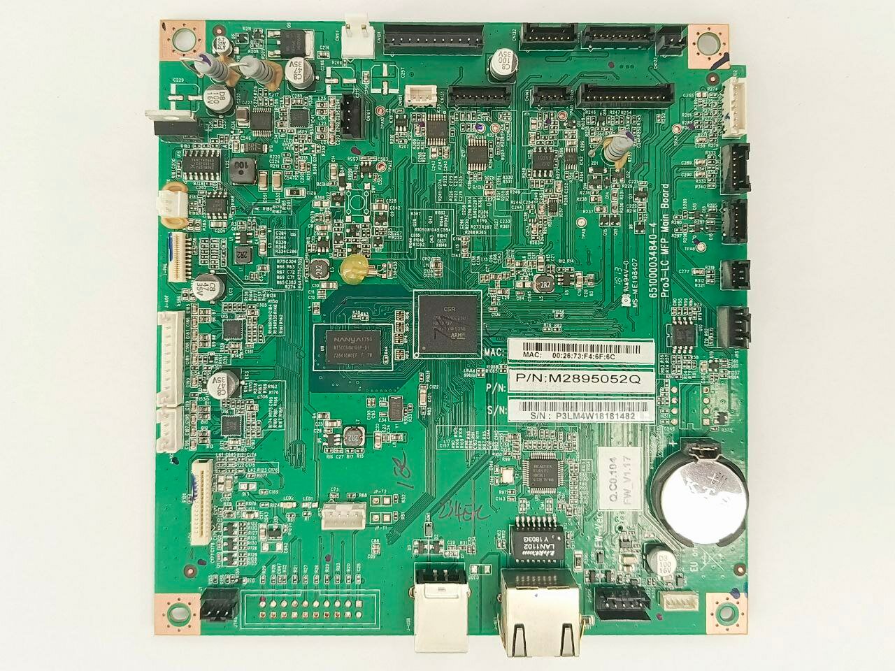 651000034840-4 Pro3-LC MFP Main Board Форматер Ricoh SP 325SFNw (с разбора)