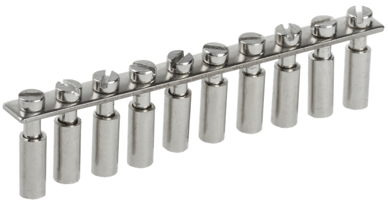 Перемычка для клеммной колодки IEK / ИЭК для КВИ-2.5мм2, центральная, 10PIN, 24А, 800В / электрика