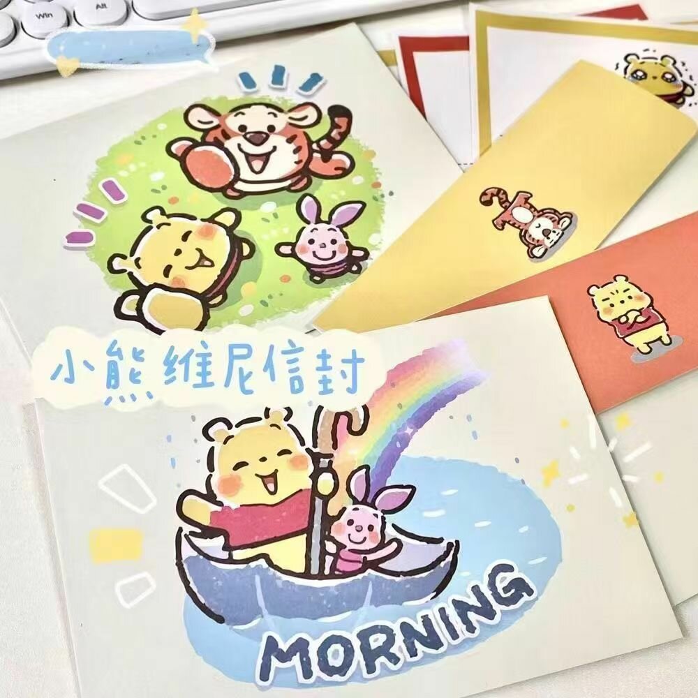 Набор конвертов "Винни-Пух", цветная бумага, 4 шт.