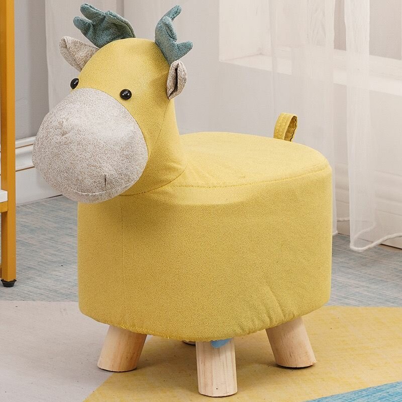 Детская мебель из массива дерева мультяшный животный табурет, 30x25x27см