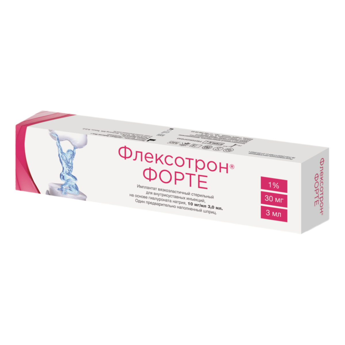 Флексотрон Форте, имплантат вязкоэластичный стерильный, 10 мг/мл, 3 мл