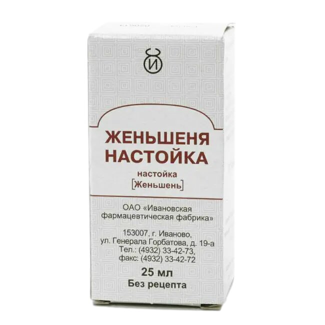 Женьшеня настойка 25 мл 1 шт