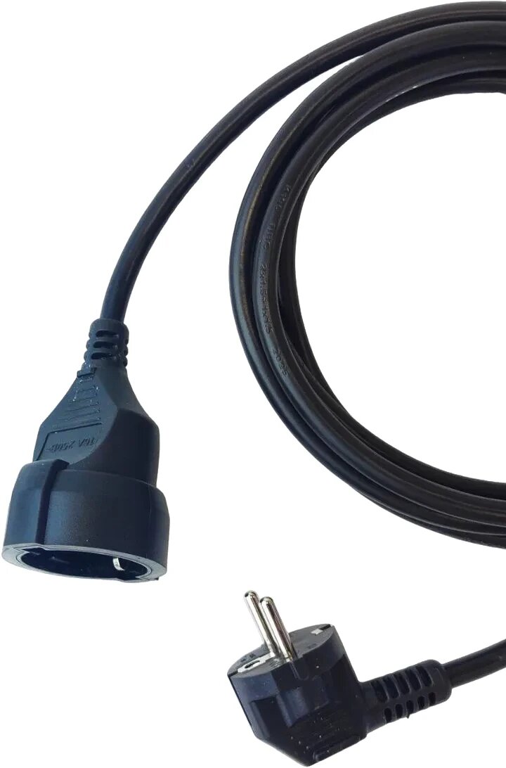 Кабель питания Schuko - Schuko, 3м, Filum (FL-PEC-CEE7/7-CEE7/3-С1-3.0-BK)