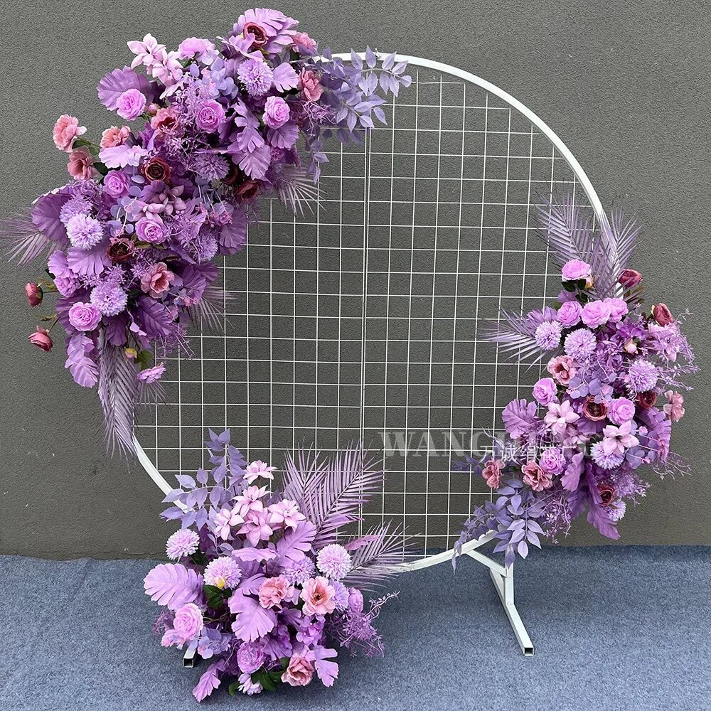 Искусственная цветочная арка из шелка Lucky flower Сиреневый, Purple suit