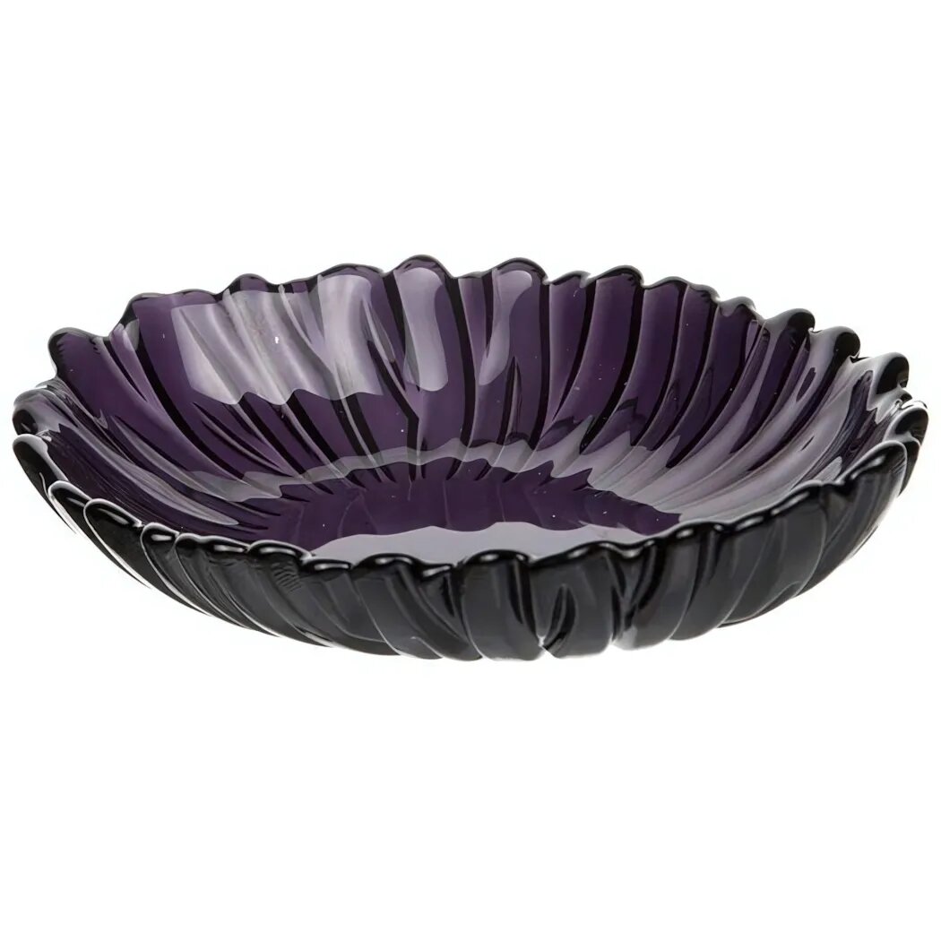 Набор блюд 3шт 15,5х9,9см «Аметист», стекло, фиолетовый, для сервировки