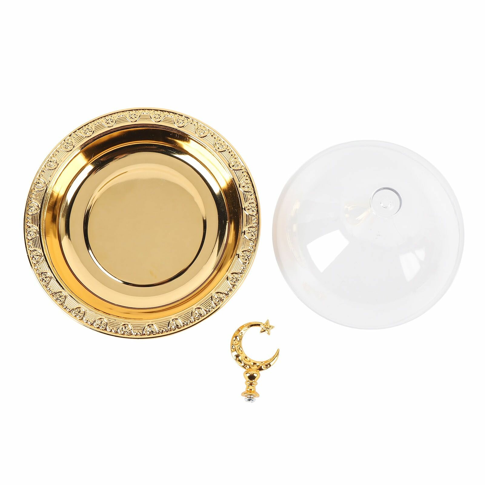 Поднос для закусок в европейском стиле, с резьбой, прозрачной крышкой