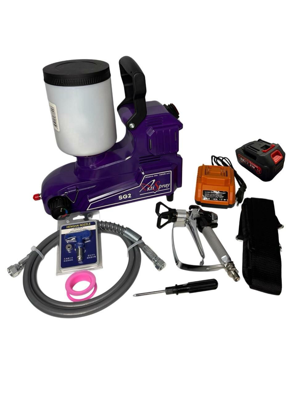 Аккумуляторный краскопульт AktiSpray SG2, комплект (1,2 л/мин, 200 бар, 400 Вт, 21 В,)