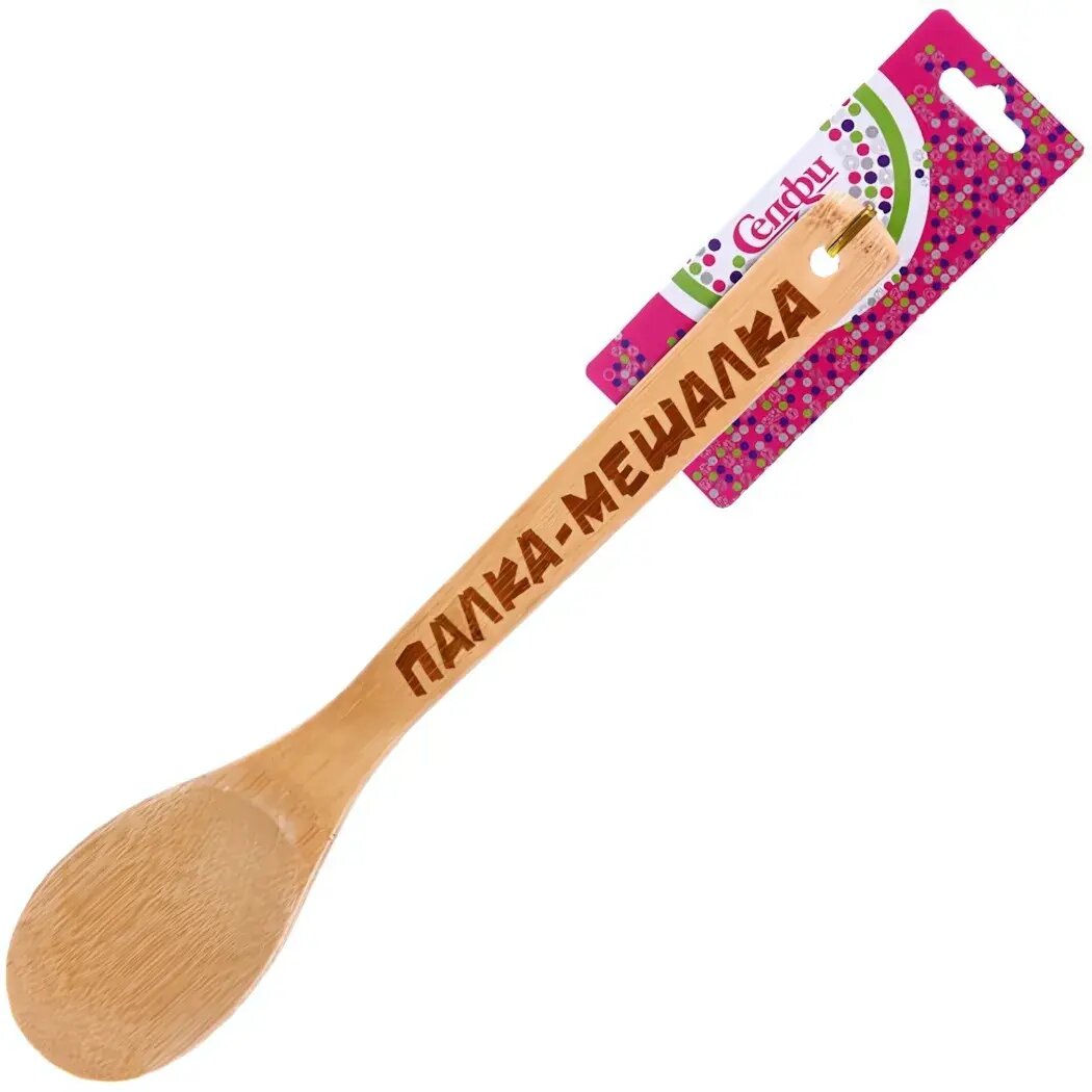 Ложка бамбуковая 30х6см «Палка-мешалка», удобная для перемешивания и сервировки