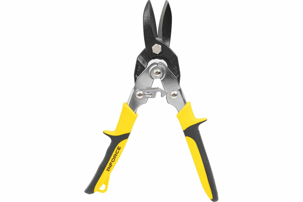 Ножницы по металлу Inforce прямые Cr-Mo 260 мм двухкомпонентные рукоятки 06-18-57