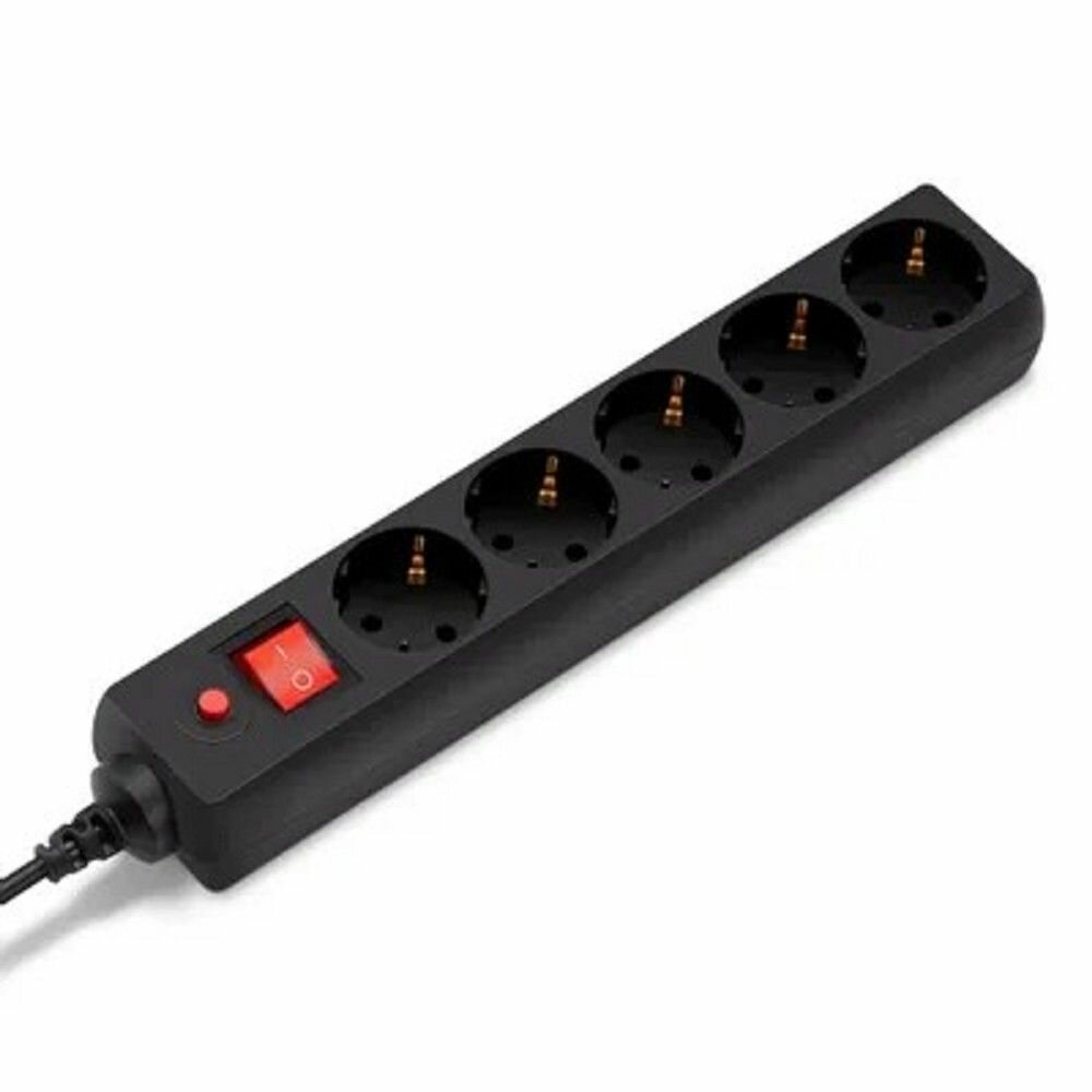 Buro Сетевые фильтры Сетевой фильтр, 5 розеток, 10 метров, 500SH - 10 - B , черный коробка