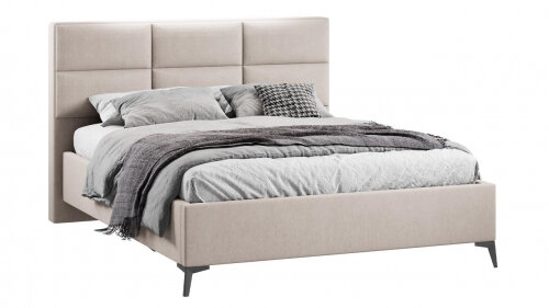 Кровать Трия Делана (1600) Тип 1 (Велюр Мокко светлый)