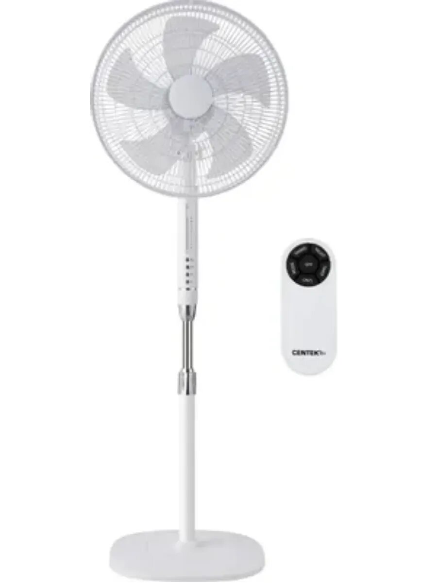 Вентилятор напольный CT-5023 65Вт 4 cкорости ПДУ Белый