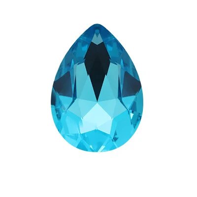 Стразы каплевидные синие 13x18mm 20шт