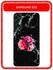 Чехол на Samsung Galaxy S22 / Самсунг Галакси S22 с принтом "Букет на черном мра...
