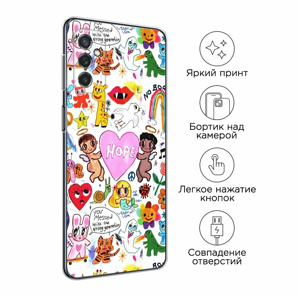 Чехол на Samsung Galaxy M52 / Самсунг Галакси M52 с принтом "Милые рисунки" — фото 1