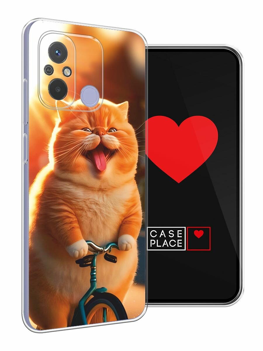 Чехол на Xiaomi Redmi 12C/Poco C55 / Редми 12C/Поко С55 с принтом "Кот на велике" — фото 1