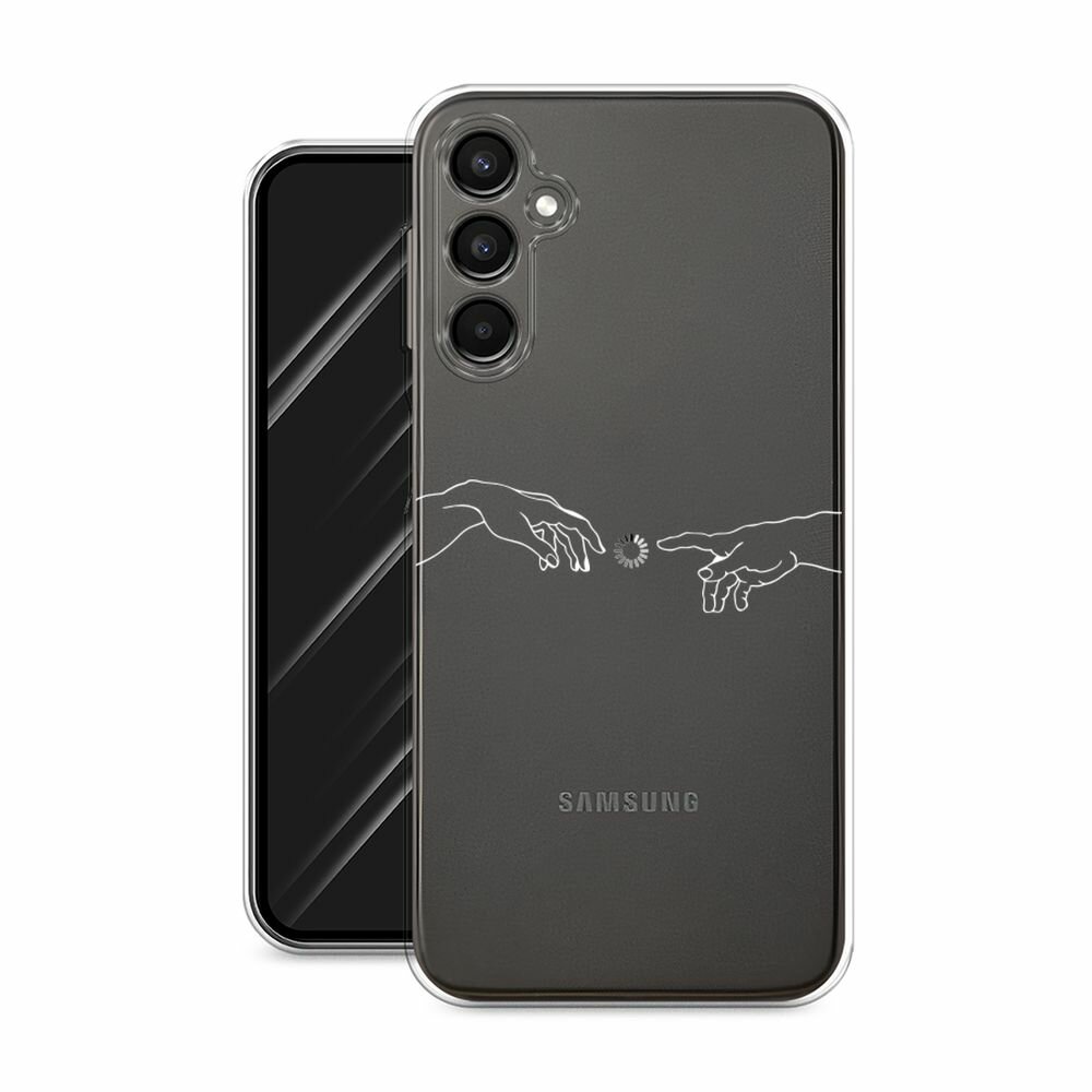 Чехол на Samsung Galaxy A24 / Самсунг Галакси A24 с принтом "Загрузка творения", прозрачный — фото 1