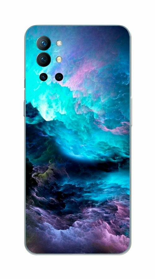 Силиконовый чехол на OnePlus 9R / ВанПлас 9R с принтом "Бирюзовое небо"