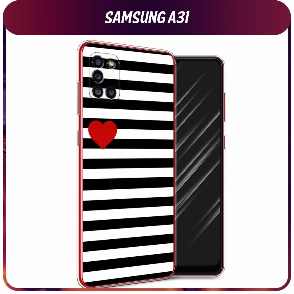 Чехол на Samsung Galaxy A31 / Самсунг Галакси А31 с принтом "Красное сердце"