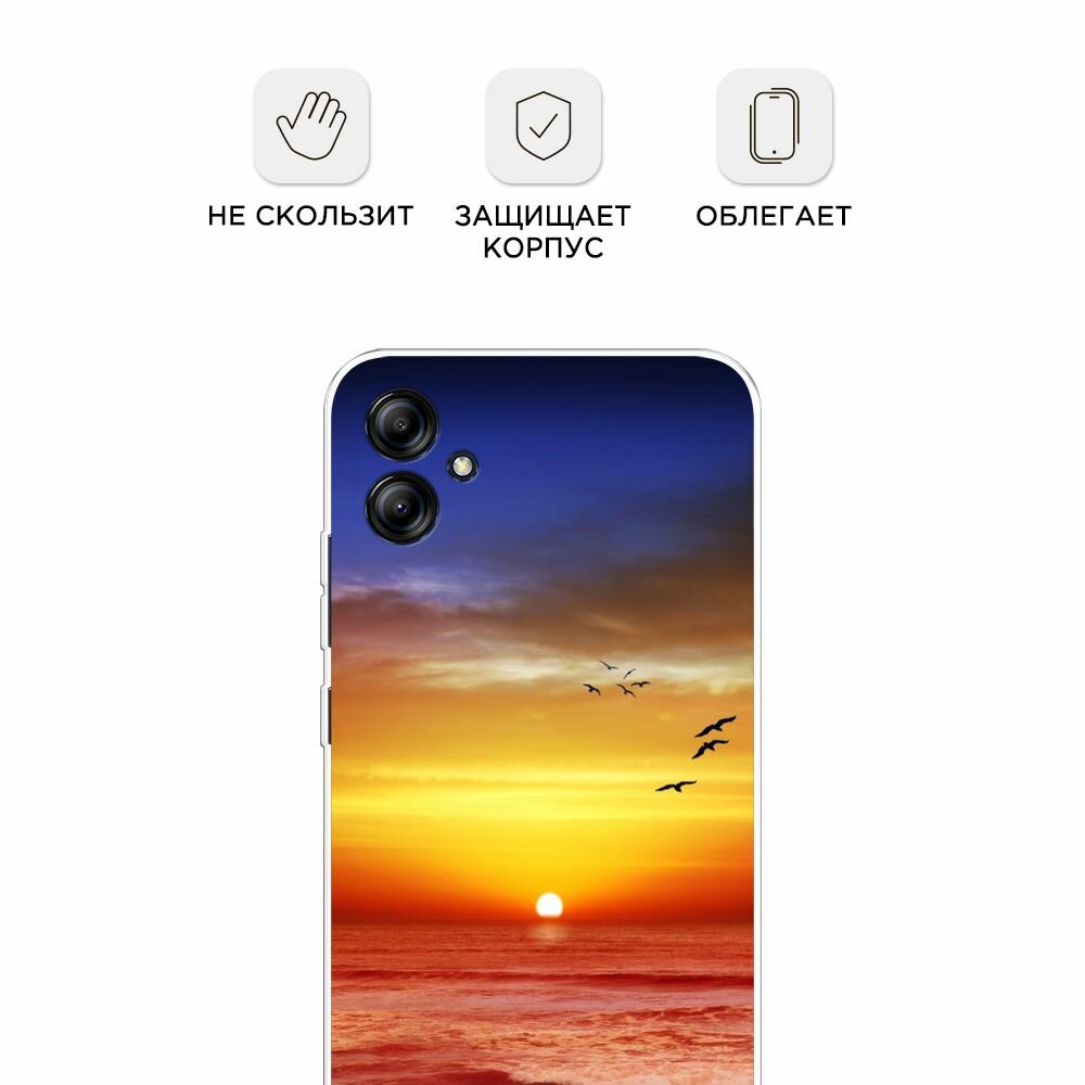 Чехол на Samsung Galaxy A04e / Самсунг A04e с принтом закат 3 — фото 1