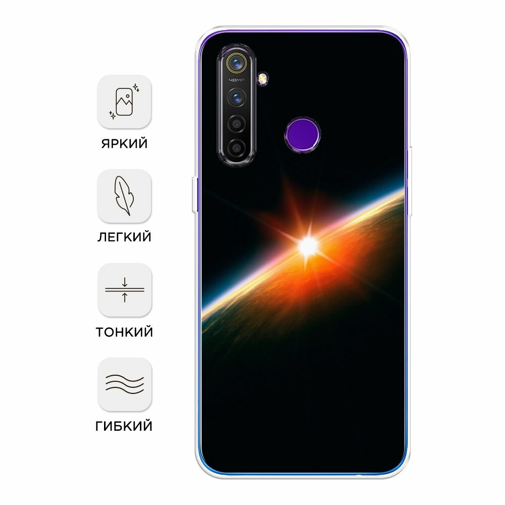 Силиконовый чехол на Realme 5 Pro / Реалми 5 Про с принтом "Космос 9" — фото 1