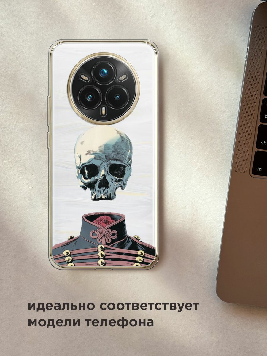 Чехол на Realme 14 Pro+ / Реалми 14 Про+ с принтом "Гусар", прозрачный — фото 1