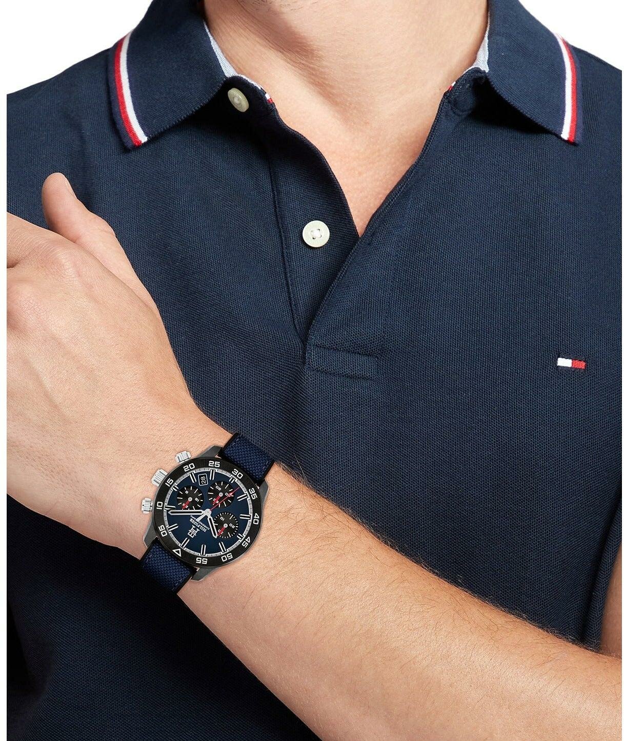 Наручные часы TOMMY HILFIGER, черный, синий — фото 1