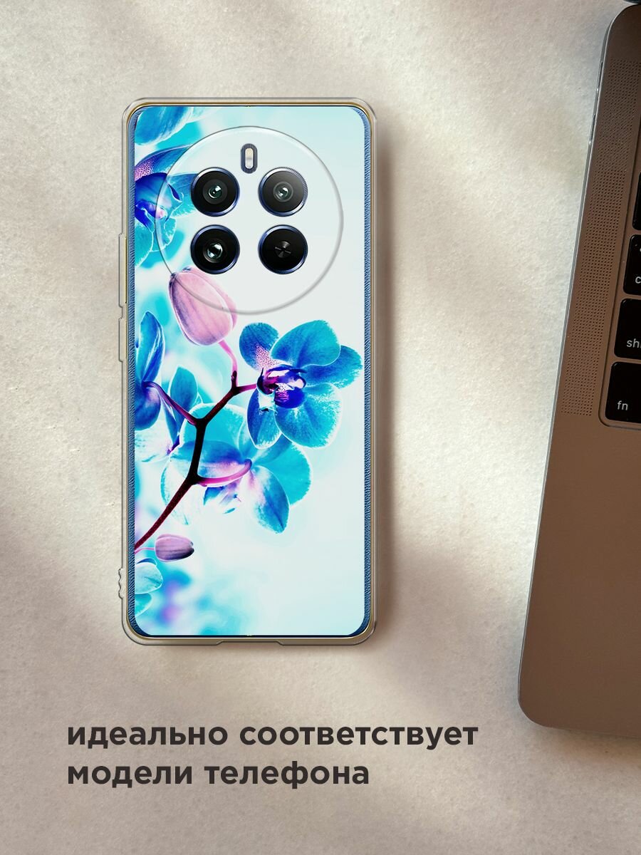 Чехол на Realme 12 Pro / Реалми 12 Про с принтом "Голубая орхидея" — фото 1