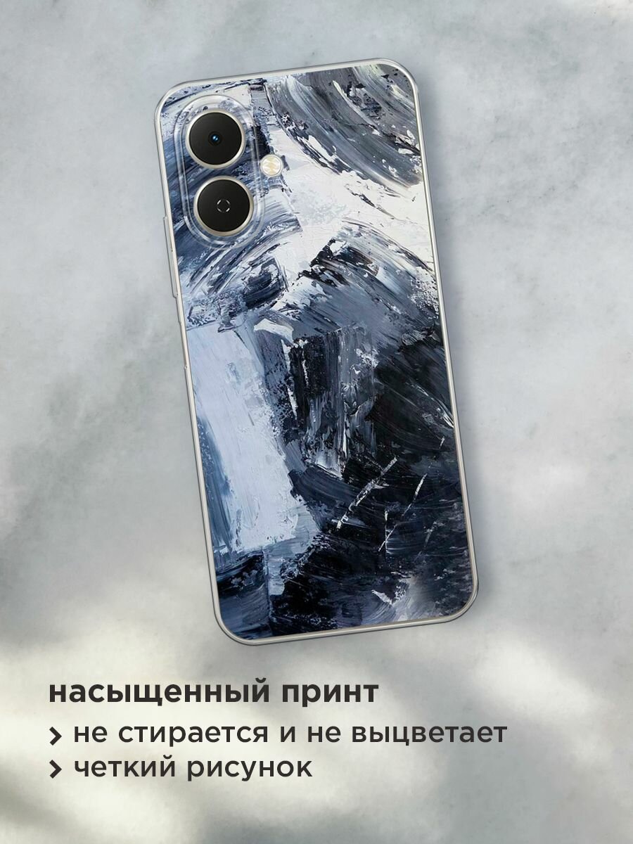 Чехол на Tecno Spark Go 2 / Текно Спарк Го 2 с принтом "Абстракция живопись" — фото 1