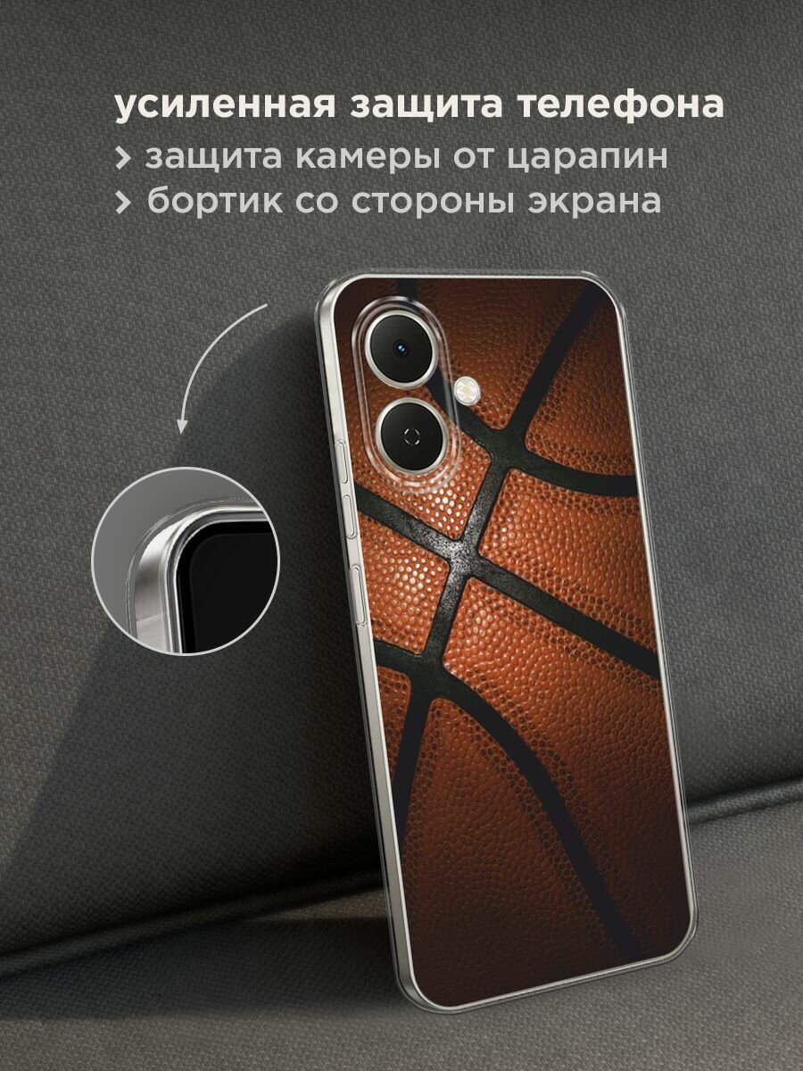 Чехол на Tecno Spark Go 2 / Текно Спарк Го 2 с принтом "Баскетбольный мяч" — фото 1