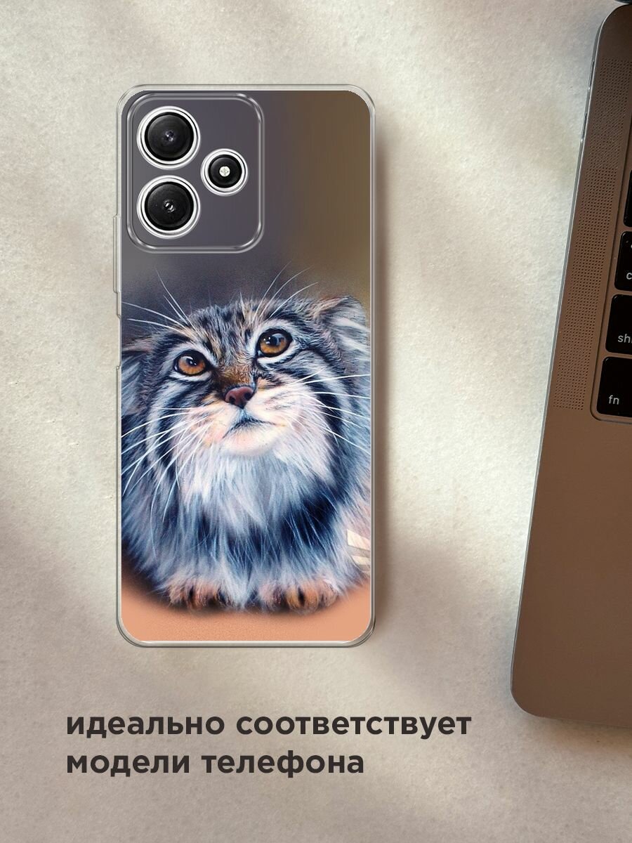 Чехол на Xiaomi Redmi 12 / Сяоми Редми 12 с принтом "Кот манул 2" — фото 1