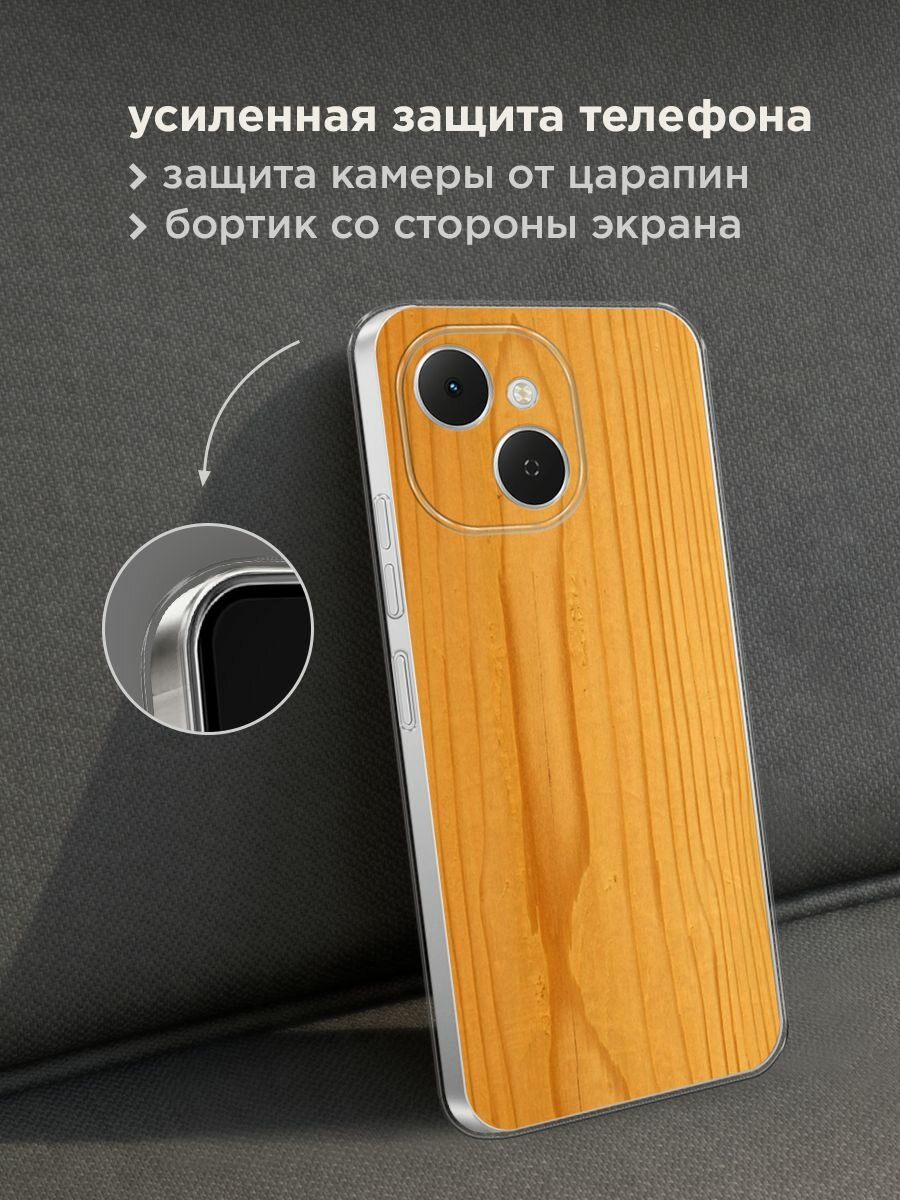 Чехол на Tecno Spark 40C / Текно Спарк 40C с принтом "Текстура дерево" — фото 1
