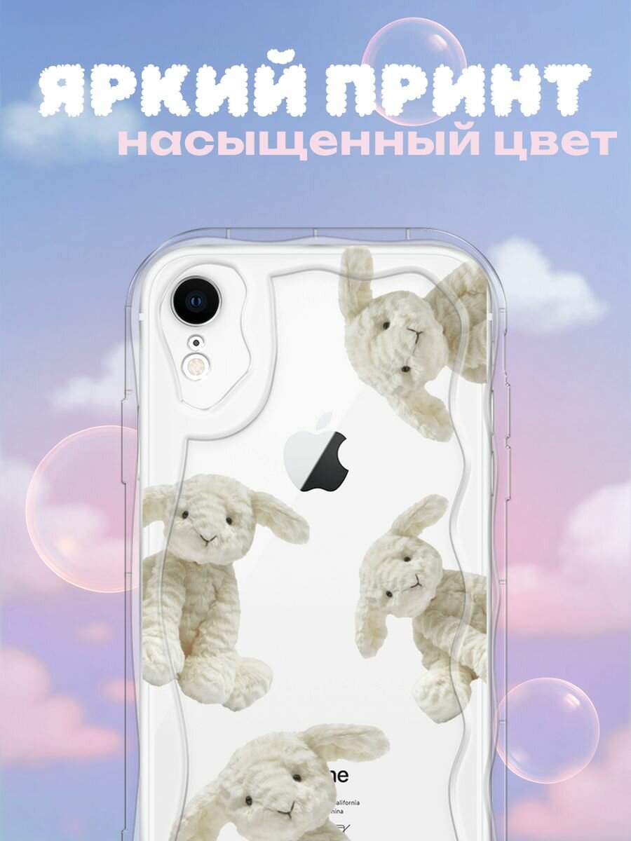 Чехол на Apple iPhone XR / Айфон XR с принтом "Плюшевые овечки" — фото 1