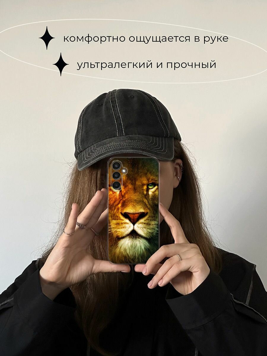 Чехол на Samsung Galaxy A24 / Самсунг Галакси A24 с принтом "Лев арт 8" — фото 1
