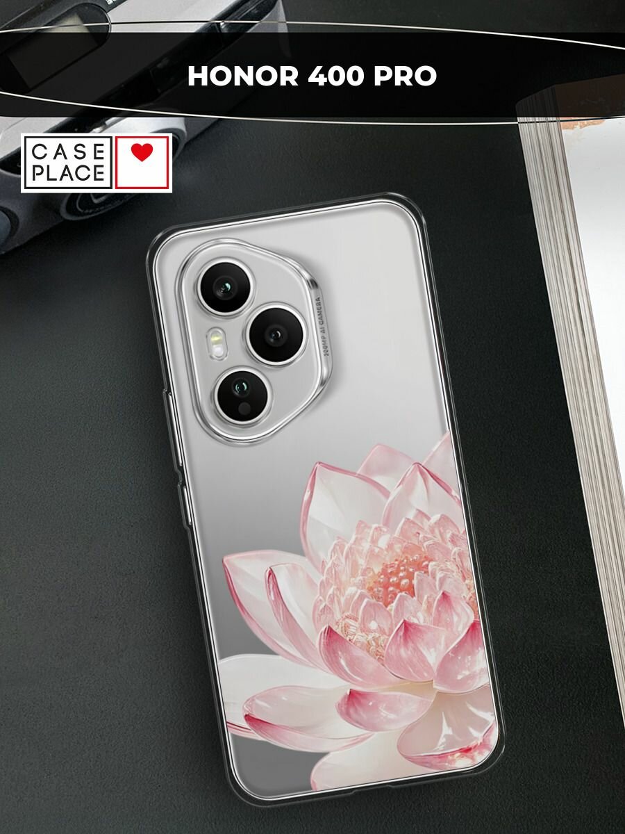 Чехол на Honor 400 Pro / Хонор 400 Про с принтом "Стеклянный лотос"