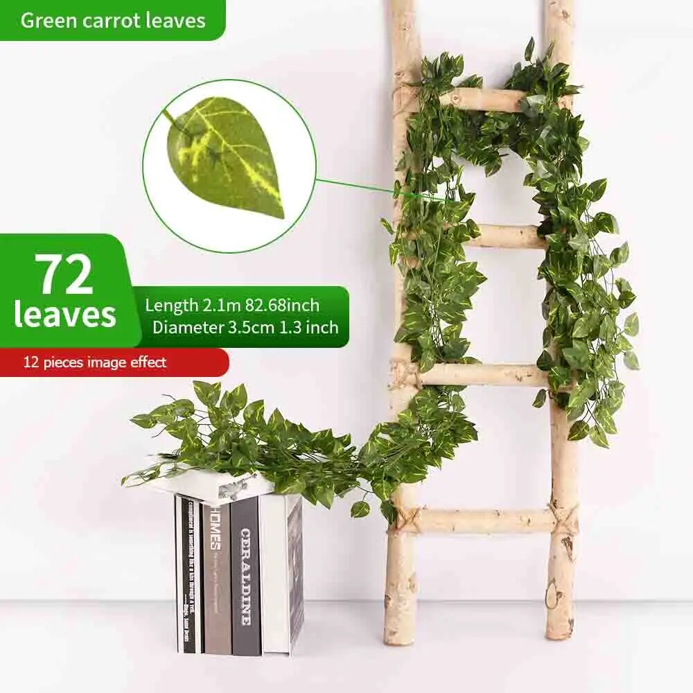 Искусственный плющ FGHGF зеленый 2,1 м 2.1m lvluo