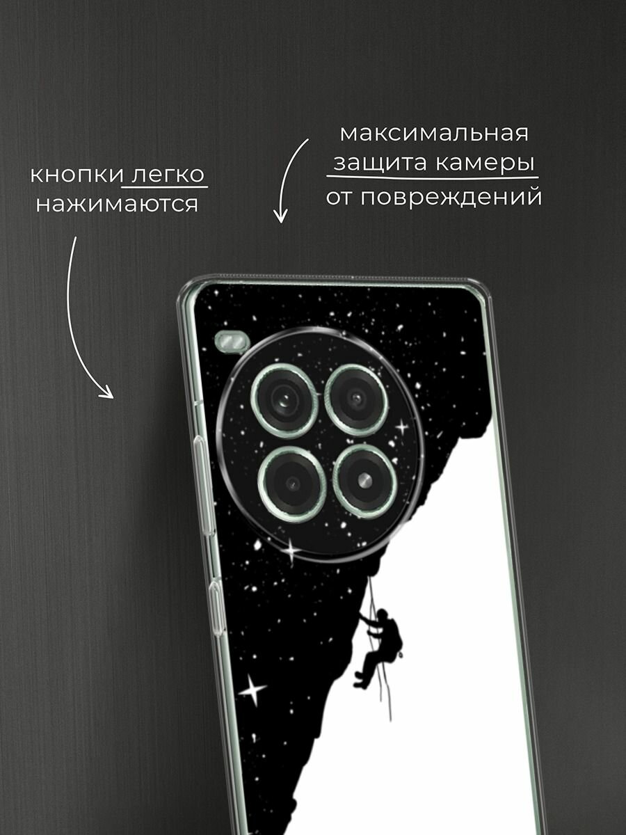Чехол на OnePlus Ace 3 Pro / Ван Плас Эйс 3 Про с принтом "Космический альпинист" — фото 1