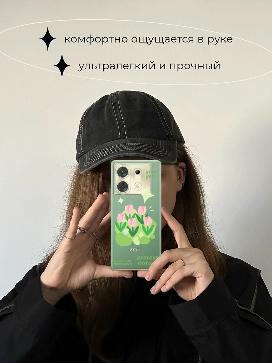 Чехол на Infinix Zero 30 5G / Инфиникс Зеро 30 5G с принтом "Protect nature" — фото 1