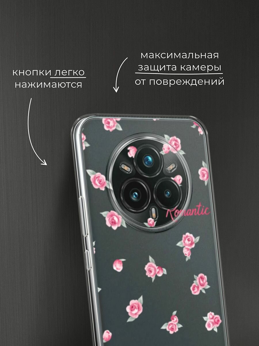 Чехол на Realme 14 Pro / Реалми 14 Про с принтом "Romantic 2", прозрачный — фото 1