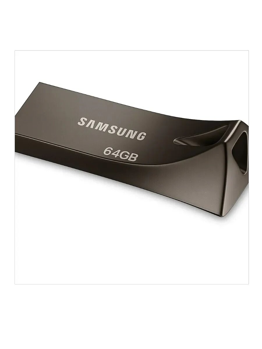 USB-флешка Samsung Bar Plus 64Gb серый, USB 3.1, металл, до 200 МБ/с
