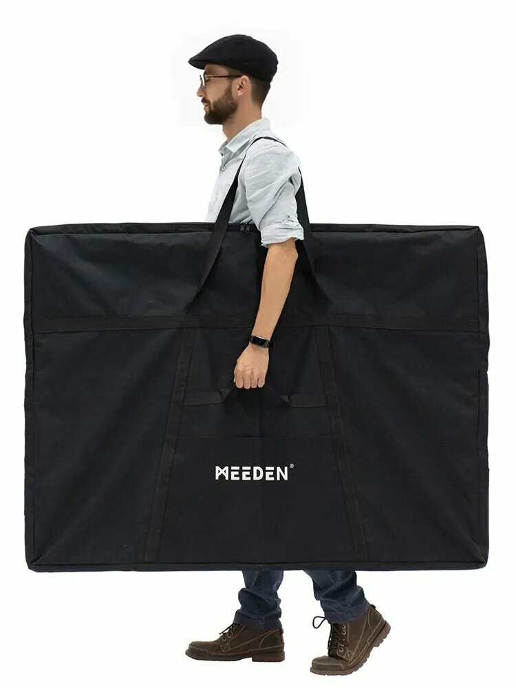Мягкий арт-портфель MEEDEN: 91 x 122 см черный чехол для хранения работ - водонепроницаемый кейс из оксфорда 600D для художественных работ, постеров, скетчинга и рисунка